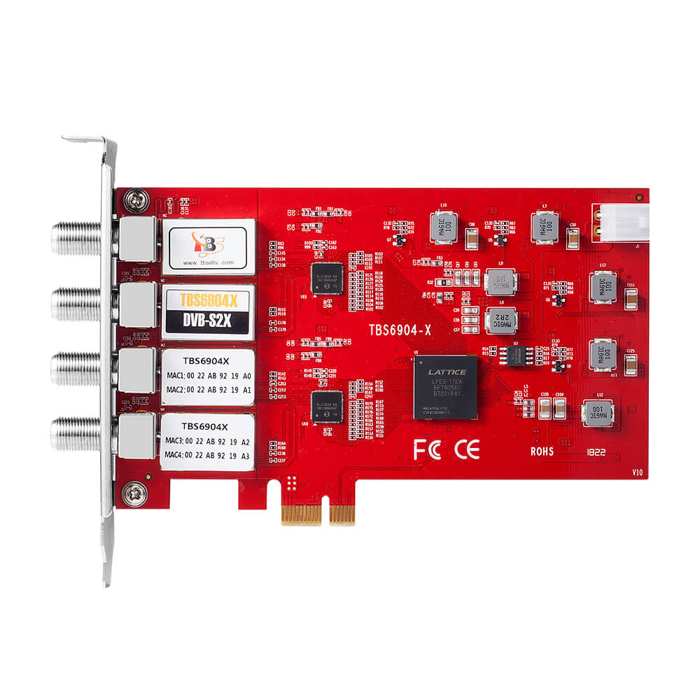 TBS6904-X DVB-S2/S2X Quad Tuner tarjeta PCIe – PCI Express